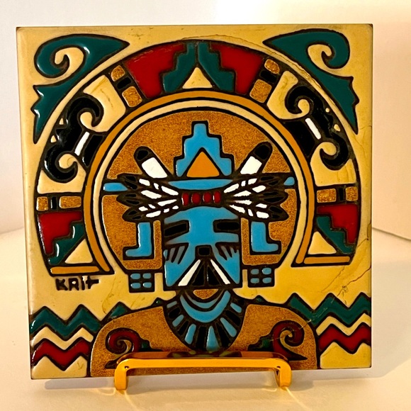 kachina | Art | Kachina Art Tile Hand Painted Native American Style ...